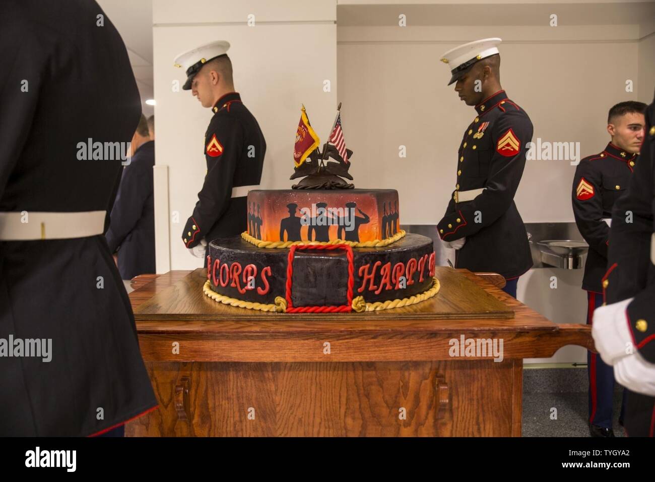 Marines celebrate the 241st Marine Corps birthday during the ...