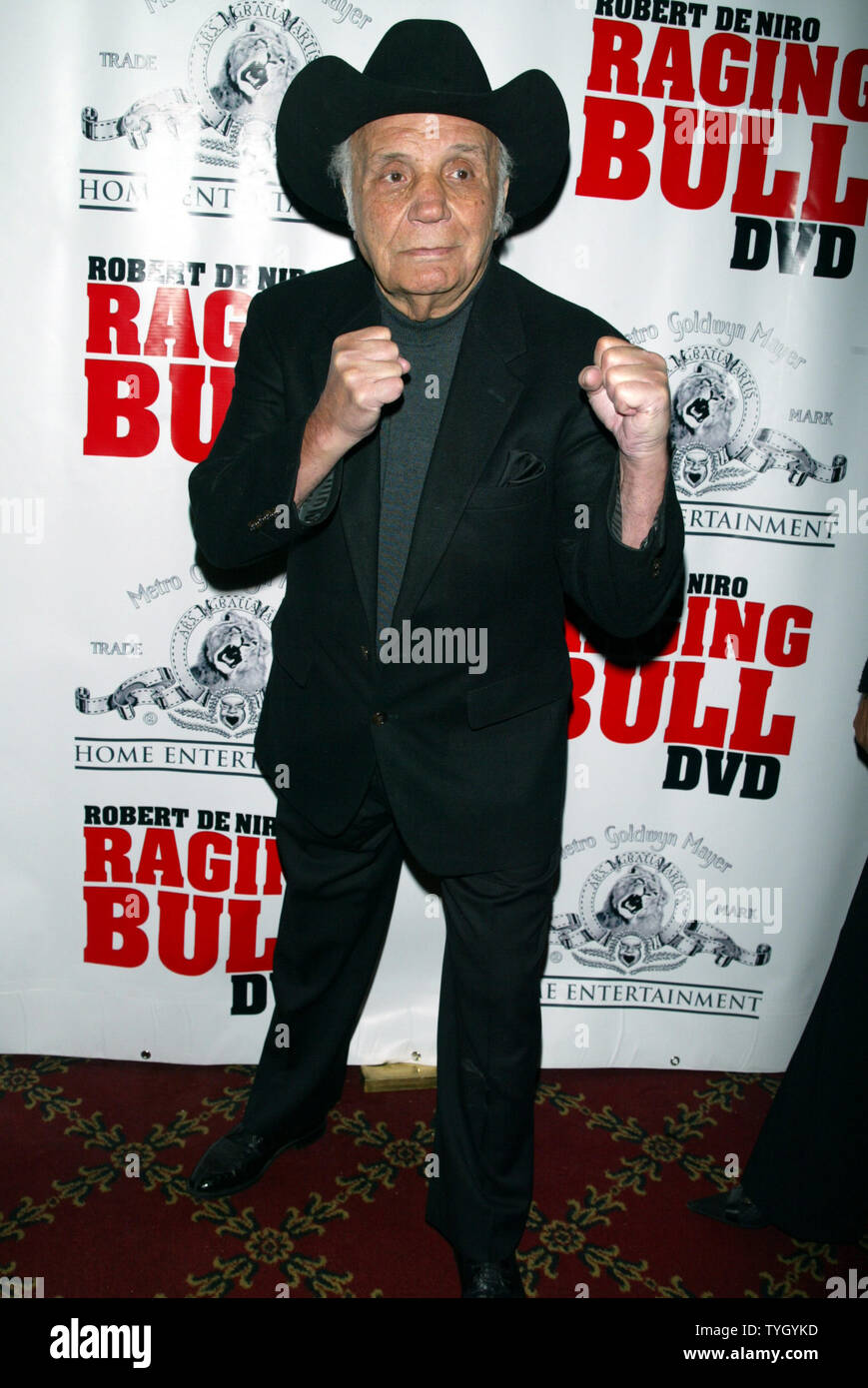 Jake LaMotta arrives for a special 25th Anniversary premiere of "Raging ...