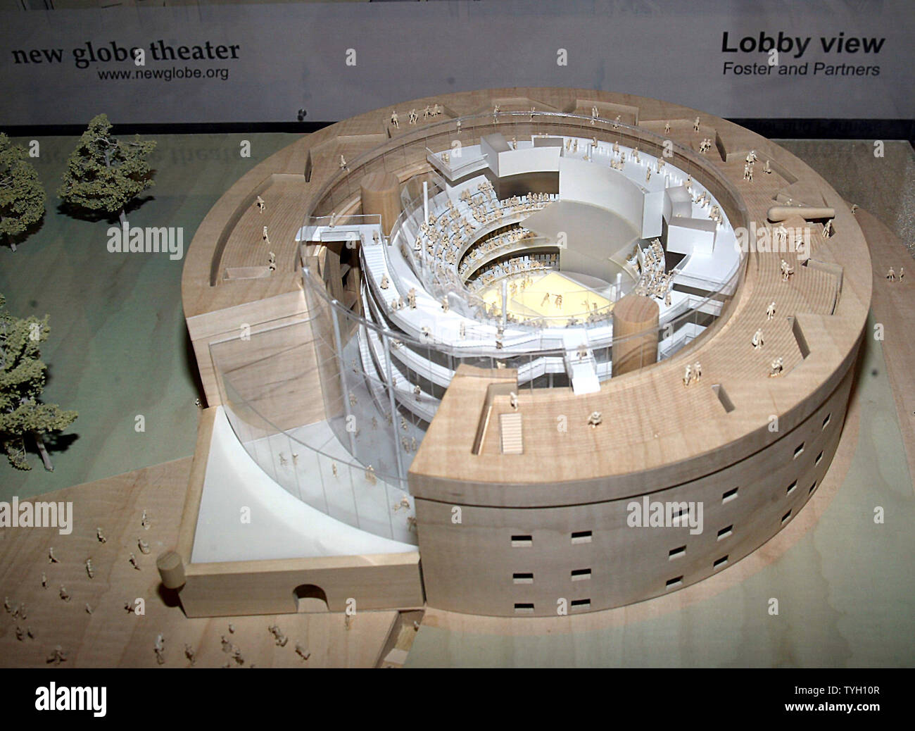 Scale model of the new Globe Theatre which will be built inside of ...