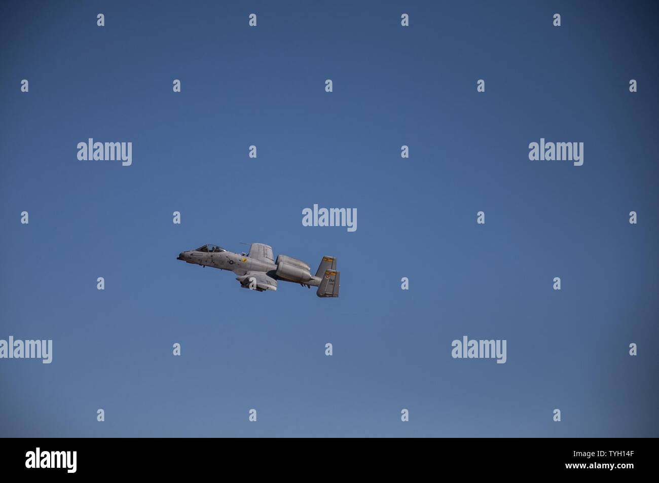 An A-10 Thunderbolt II from the 355th Fighter Wing during a strafing ...