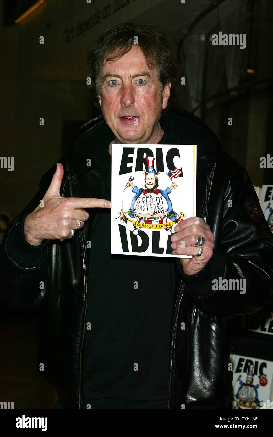 Eric Idle signs copies of his new book "The Greedy Bastard Diary" at ...