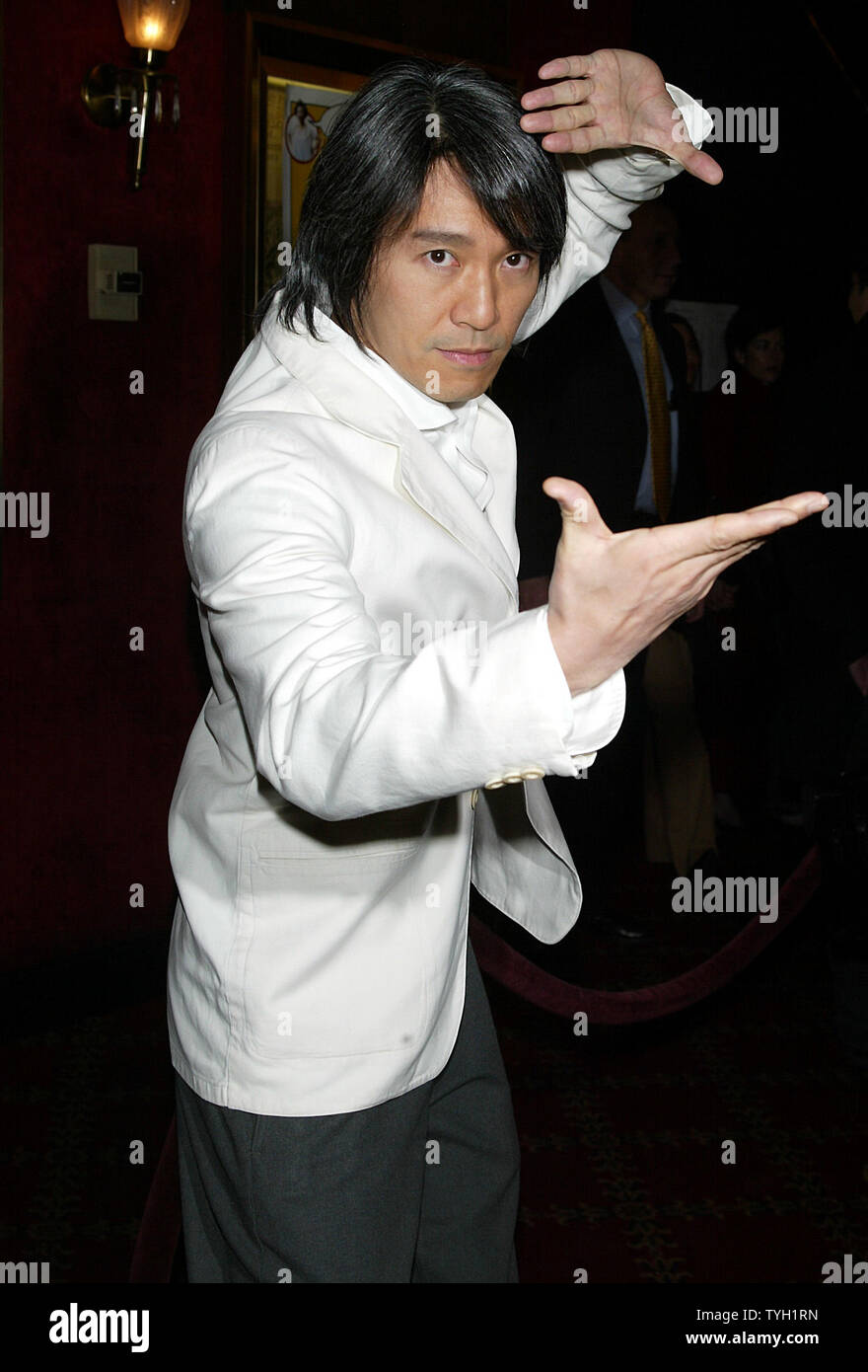 Shephen Chow arrives for the premiere of his new movie"Kung Fu Hustle ...