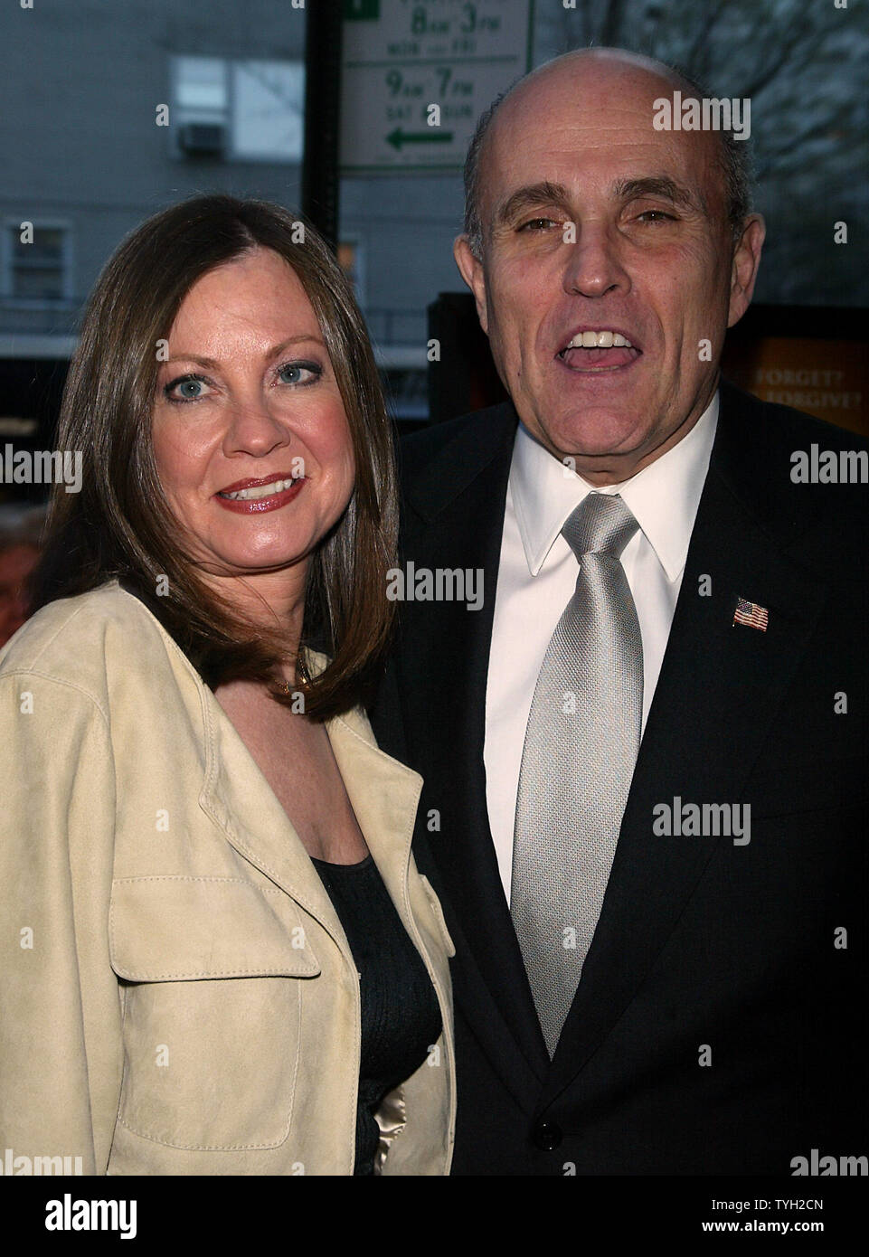Rudolph Giuliani and wife Judi arrive for the premiere of "Ring of Fire ...