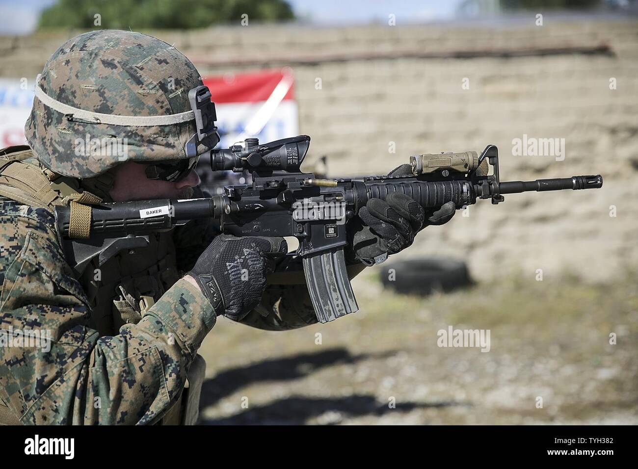 U.S. Marine Corps Lance Cpl. Camden Baker, a rifleman with Special ...