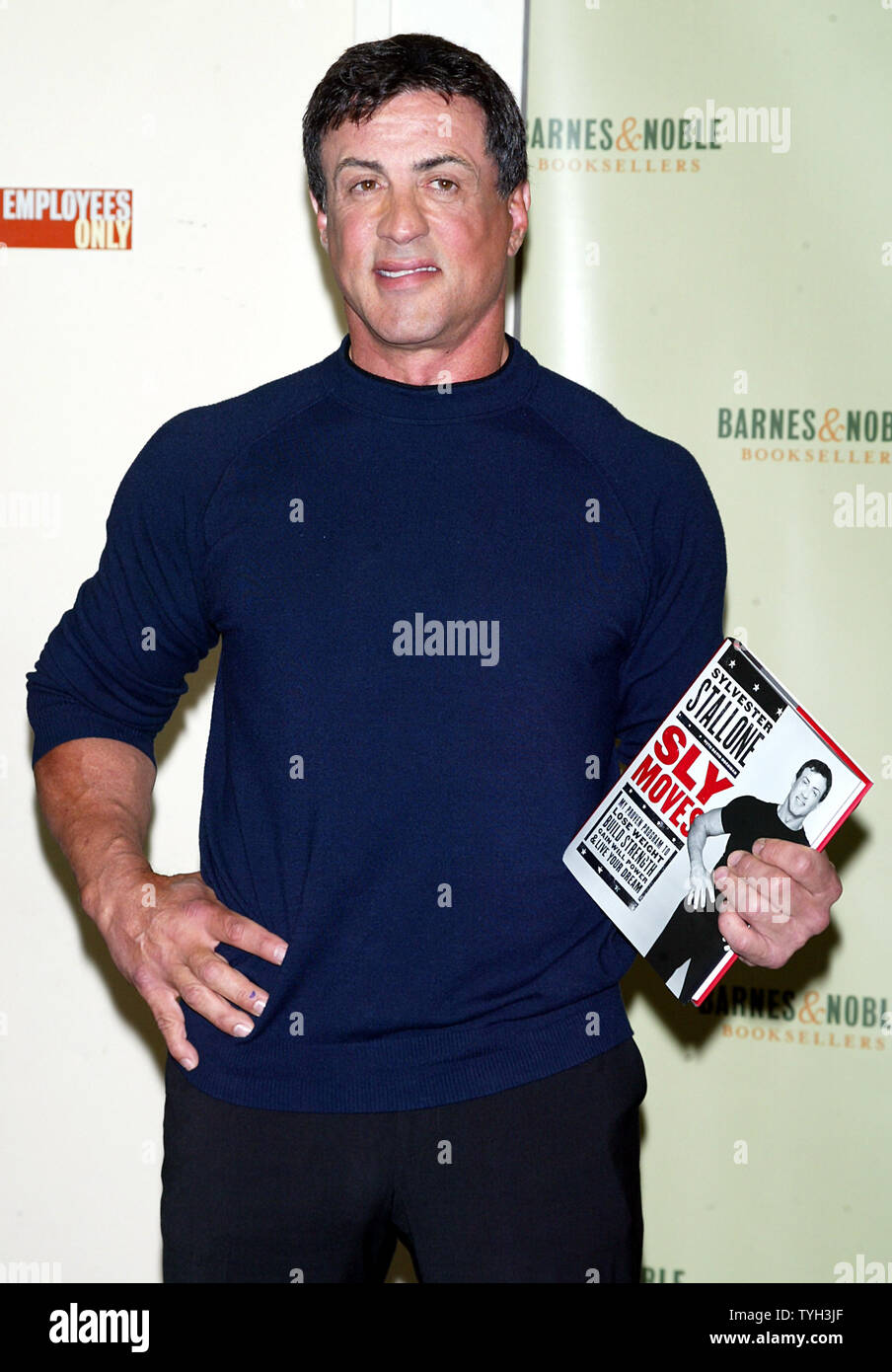 Sylvester Stallone signs copies of his new book "Sly Moves" at Barnes ...