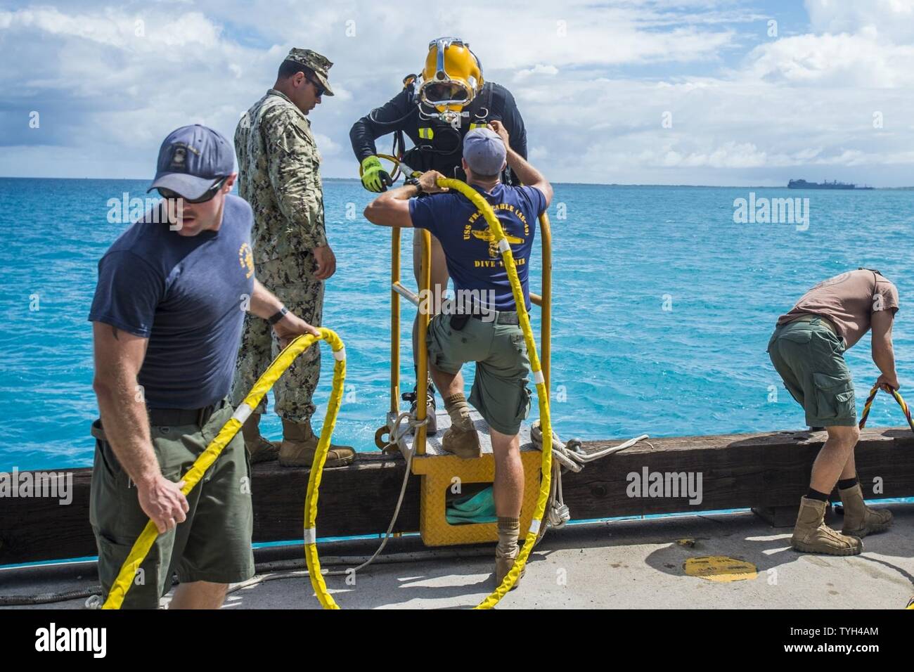 Members of Underwater Construction Team (UCT) 2’s Construction Dive ...
