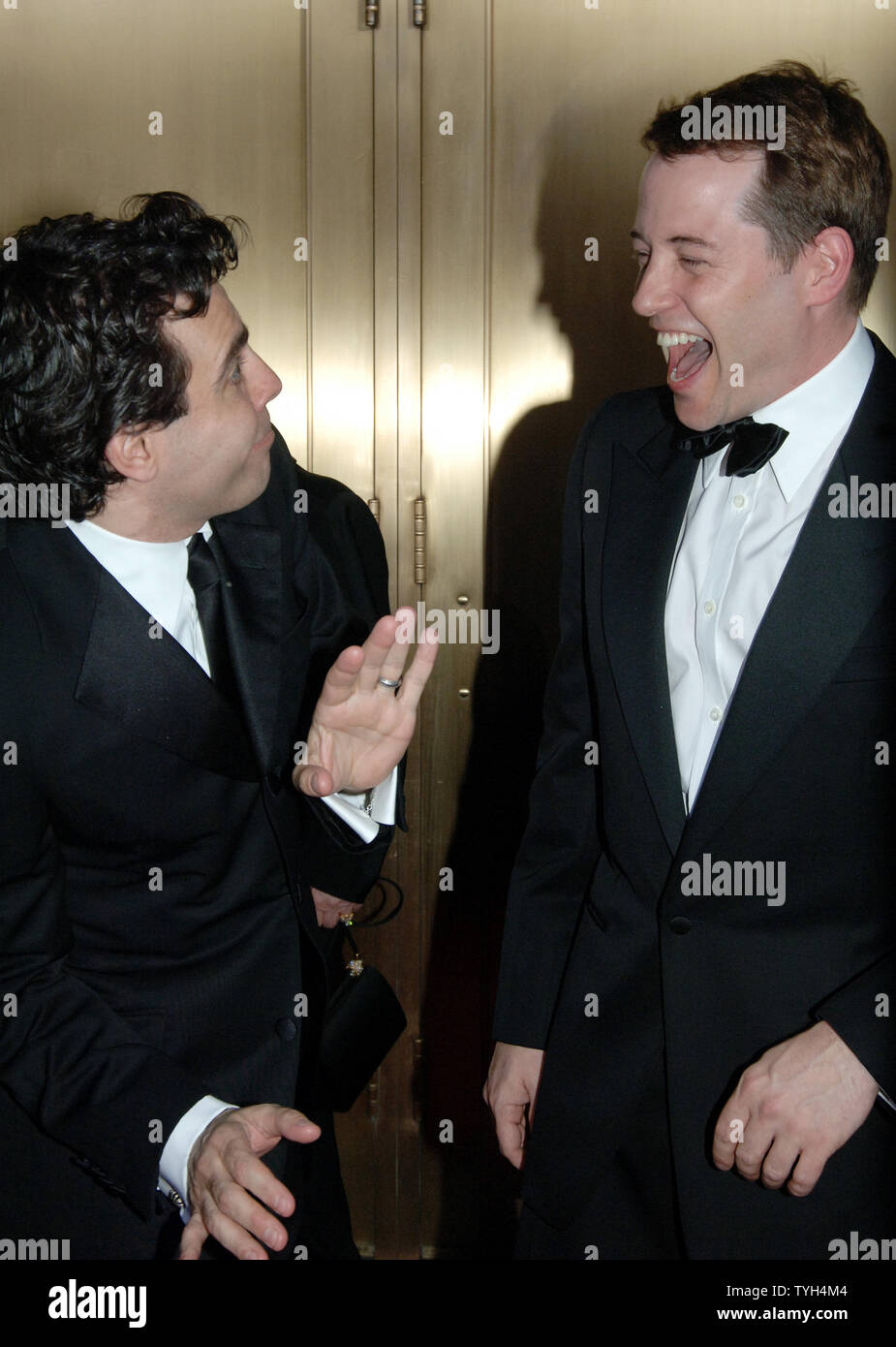 Matthew Broderick (right) and Mario Cantone arrive for the 2005 ...