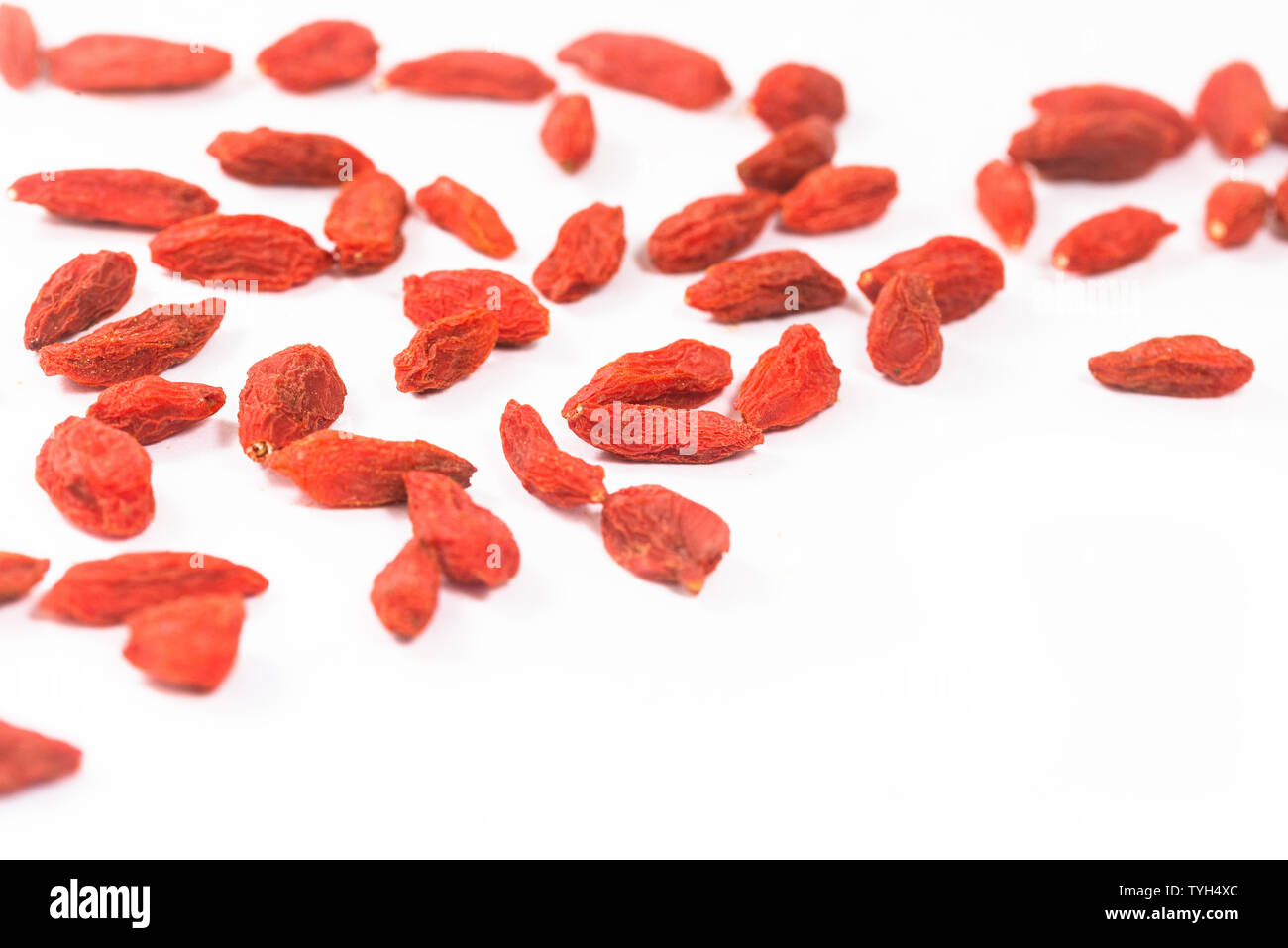 Chinese wolfberry on white background Stock Photo - Alamy