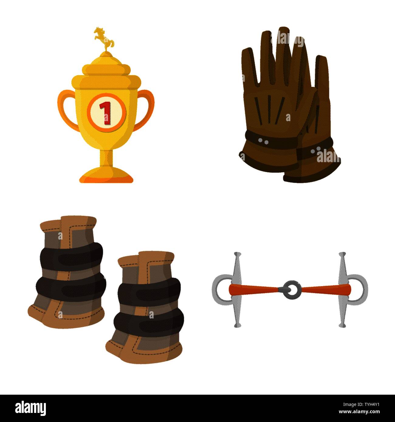 Vector design of horseback and equestrian icon. Set of horseback and ...