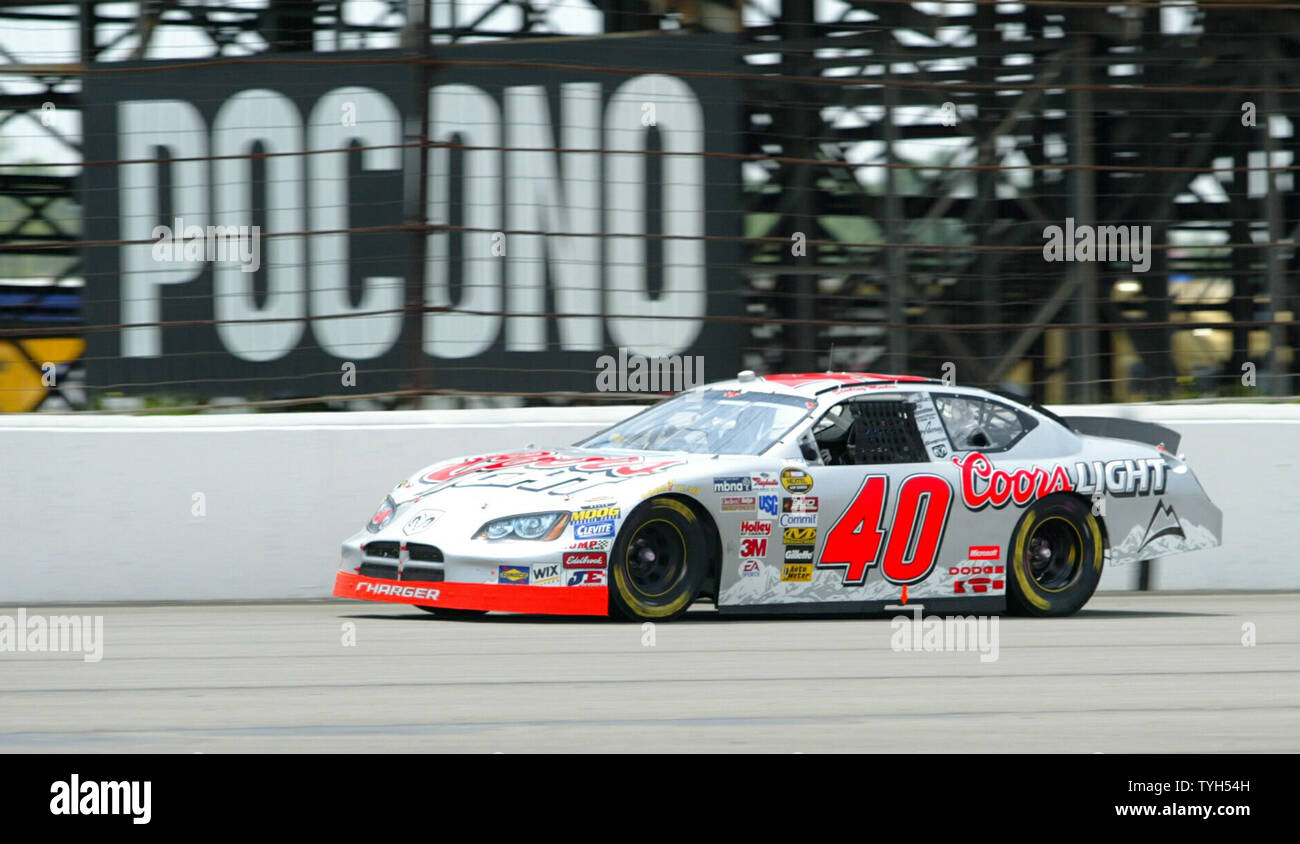 Sterling Martin rounds the first turn in the early laps at NASCAR's ...
