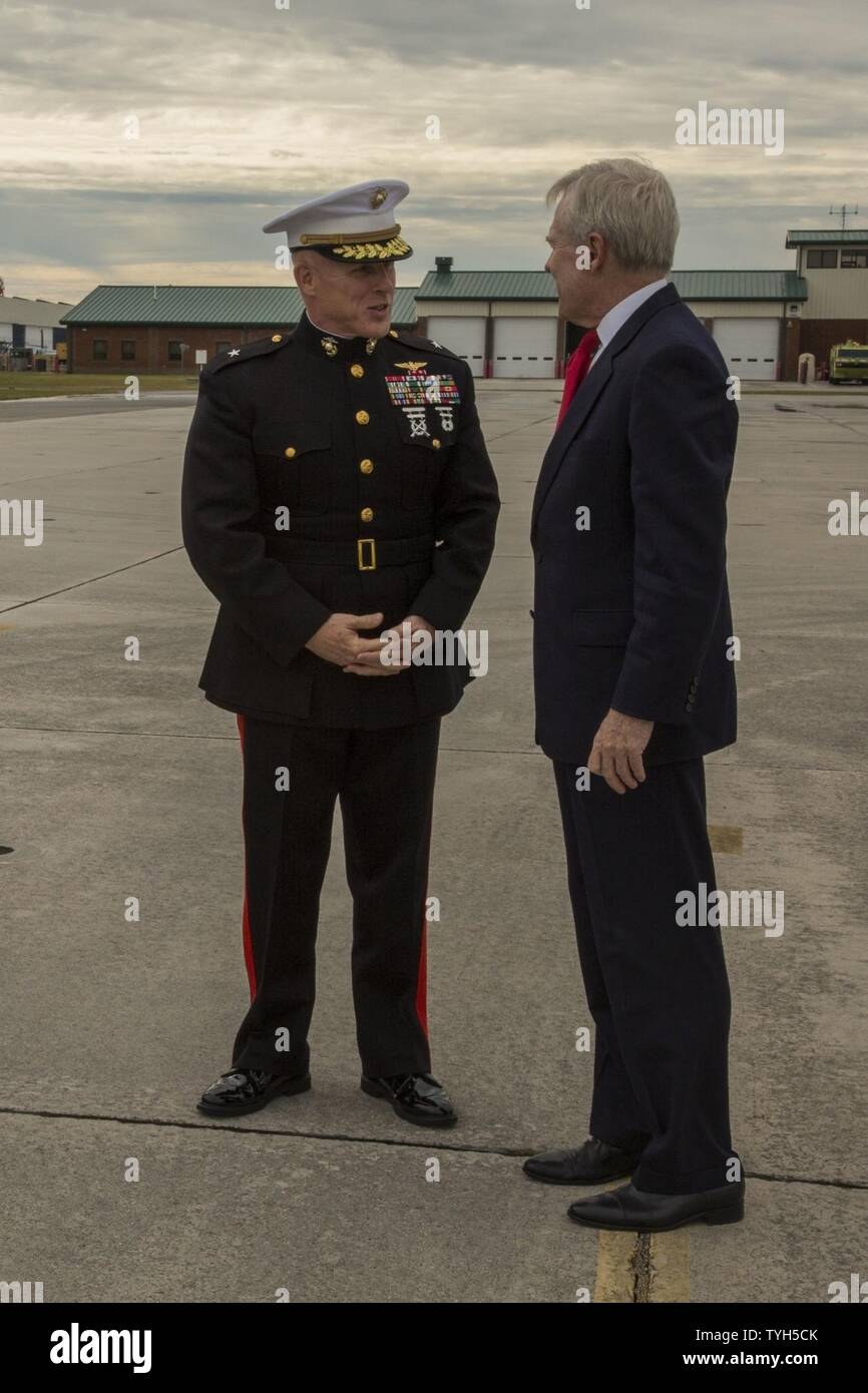 U.S. Marine Corps Brig. Gen. Thomas S. Weidley, left, commanding ...