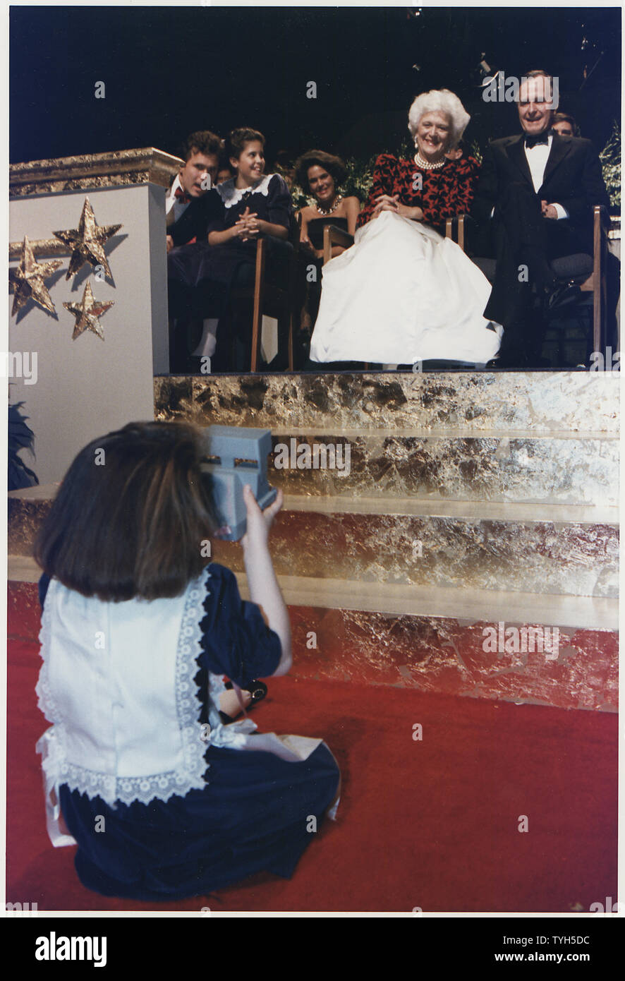 President-elect and Mrs. Bush have their picture taken by their ...