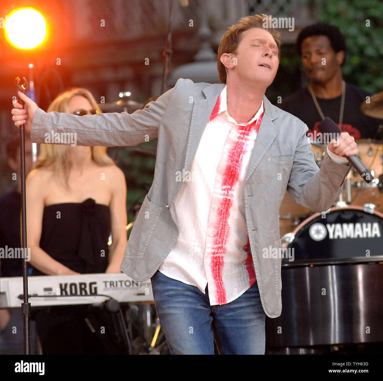 Clay Aiken, former American Idol finalist, performs on July 29, 2005 ...