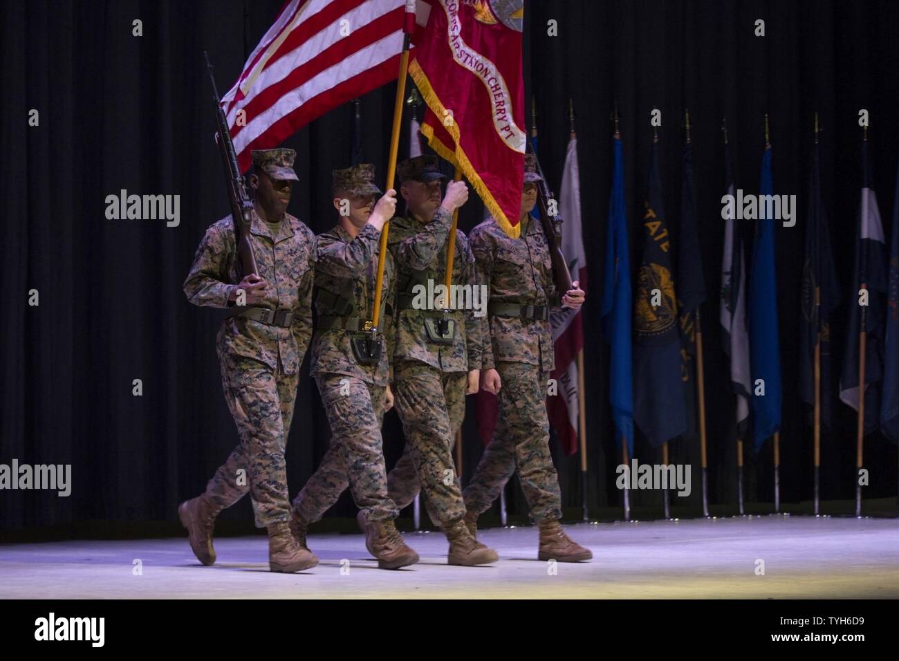 Naval station norfolk color guard hi-res stock photography and images ...