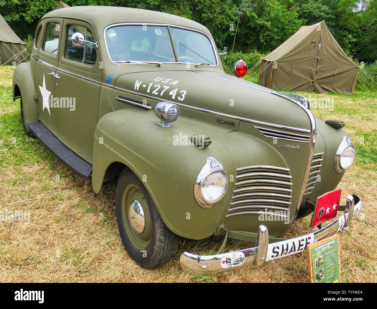 SAINTE MERE, NORMANDY, FRANCE - JUNE 06, 2019. D Day 75 birthday of ...