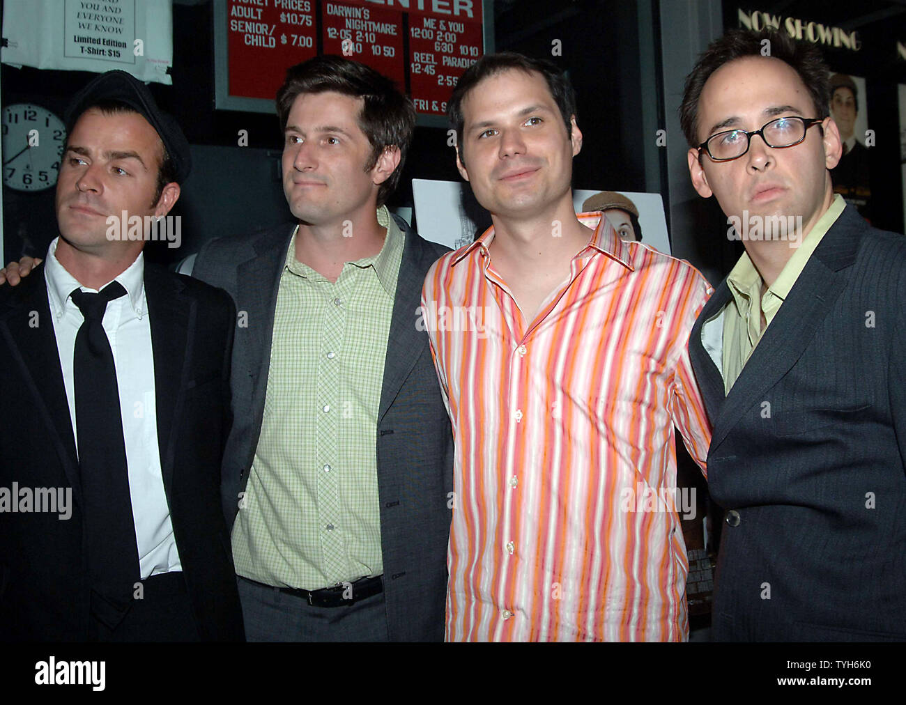 Cast members of the "Baxter" film Justin Theroux, Michael Showalter ...