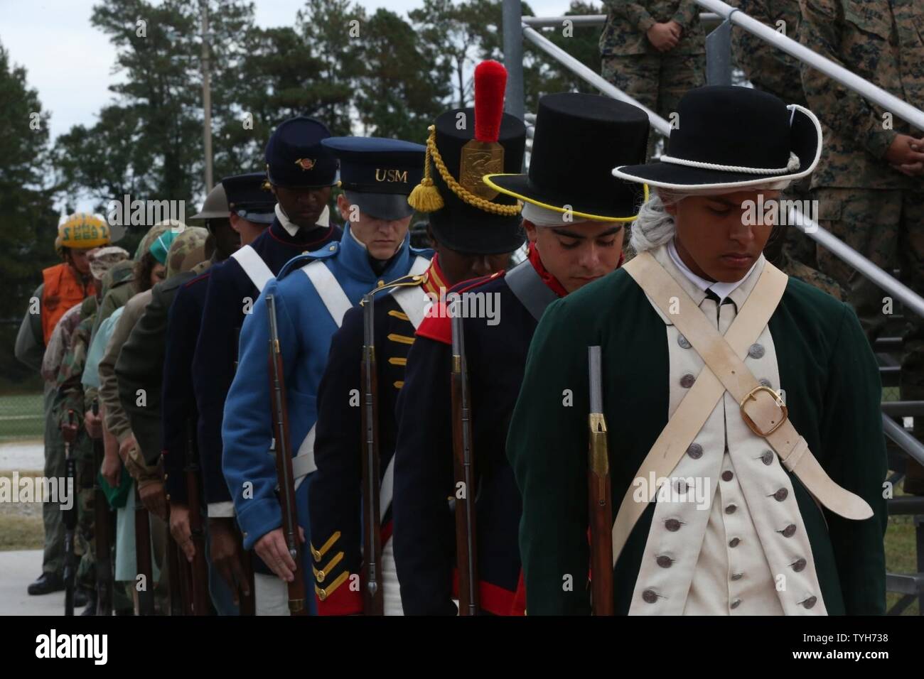 The historical uniform pageant during the Joint Daytime Ceremony at ...