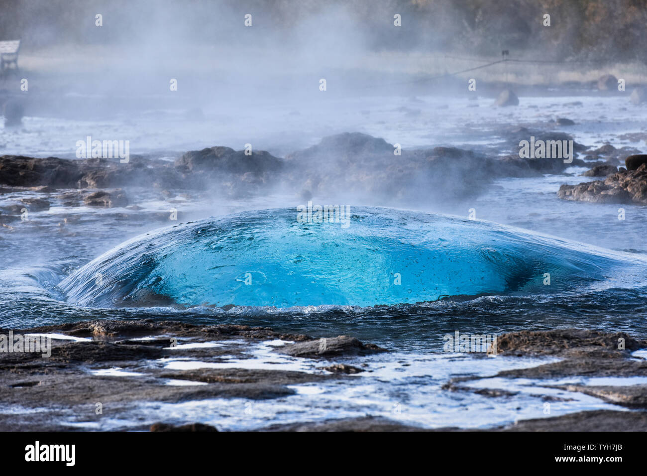 Icelandic geyser burst Stock Photo - Alamy