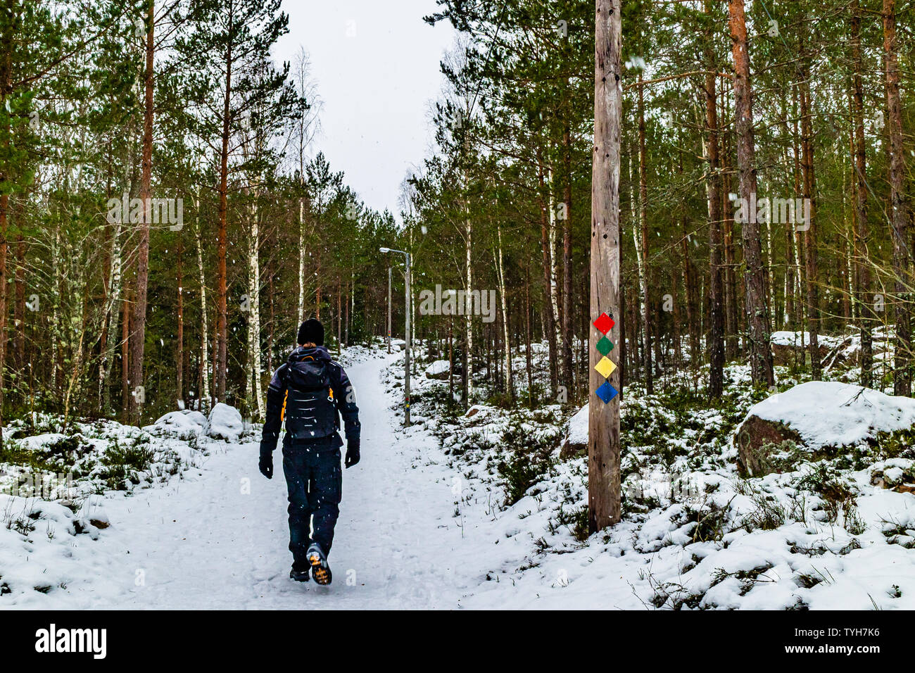Colour coded trail hi-res stock photography and images - Alamy