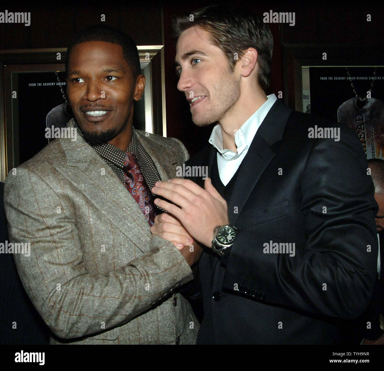 Actors Jamie Foxx, Jake Gyllenhaal (left to right) attend the Oct. 30 ...