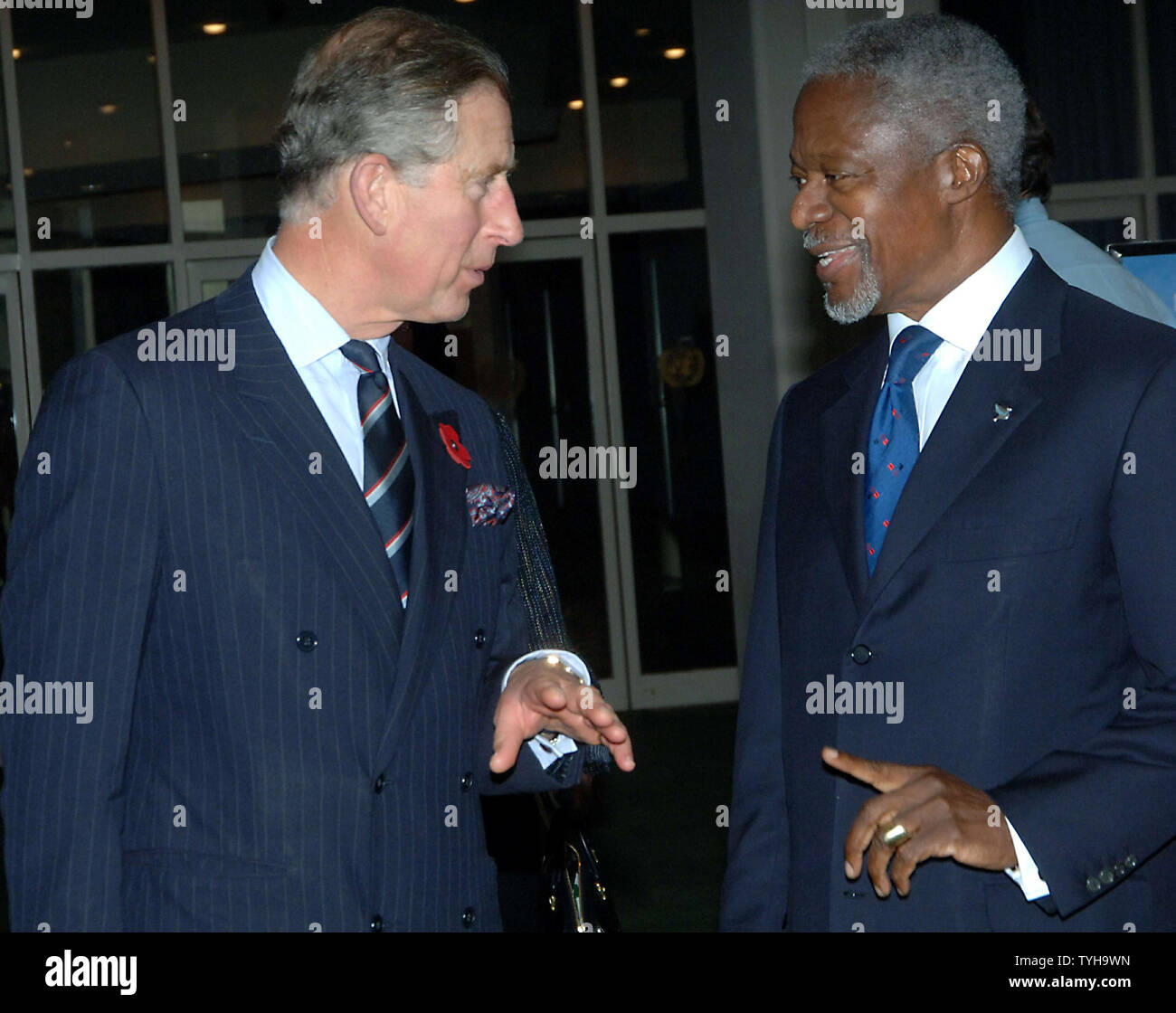 H.R.H. Prince Charles of Wales (left) and United Nations Secretary ...