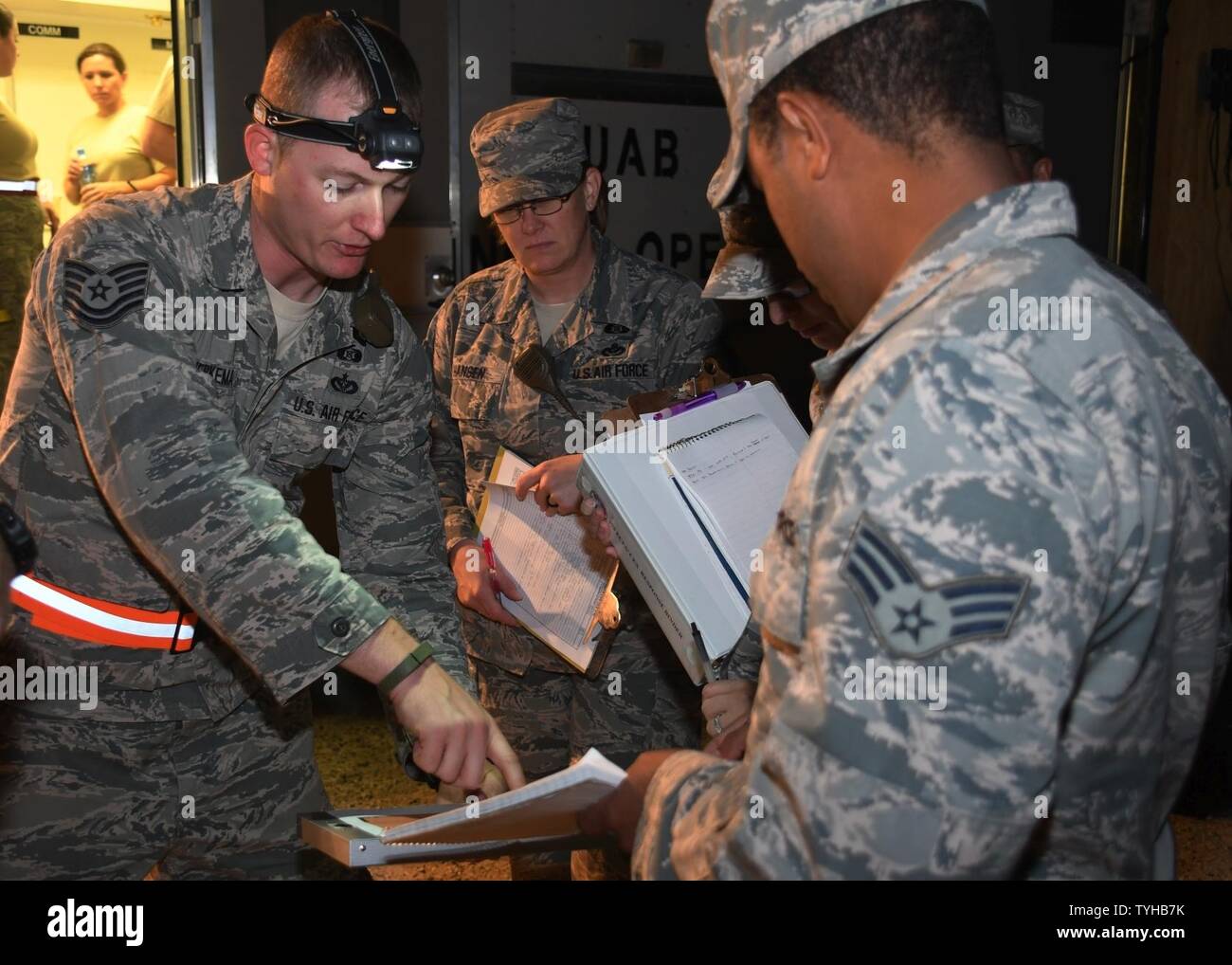 Members of the 379th Expeditionary Civil Engineer Squadron Emergency ...