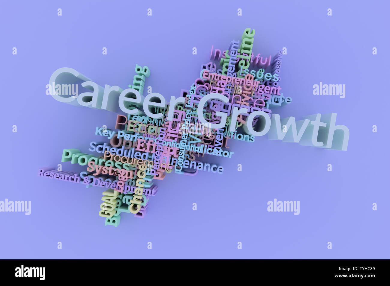 Career Growth, business keyword and words cloud. For web page or design ...