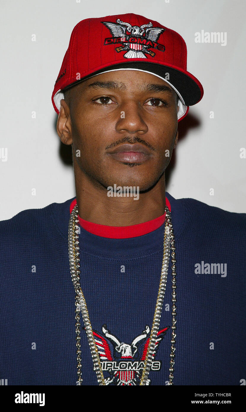 Rapper Cam'ron talks to the media at a press conference for his new ...