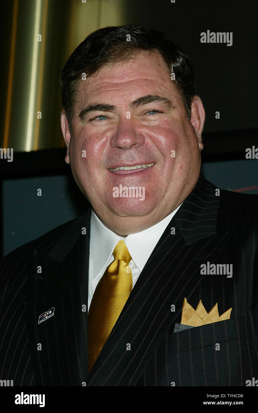 AFL Commissioner David Baker talks to the media at the Arena Football ...