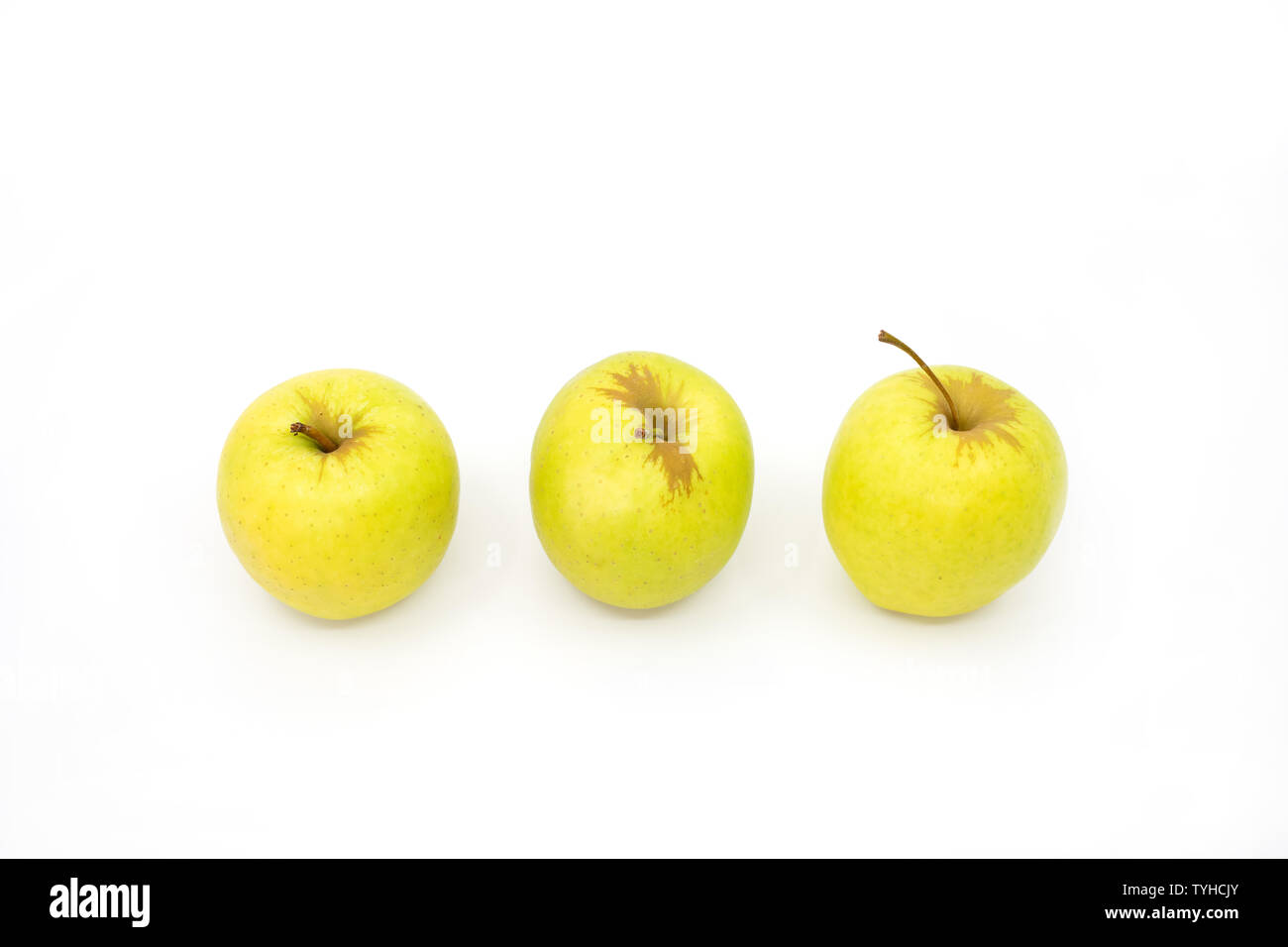 Three apples Cut Out Stock Images & Pictures - Alamy