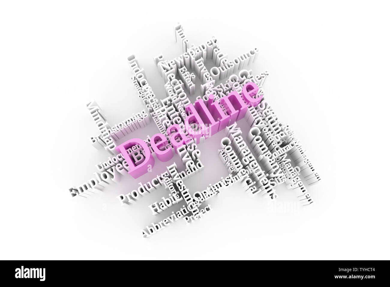 Deadline, business keyword and words cloud. For web page or design, as ...