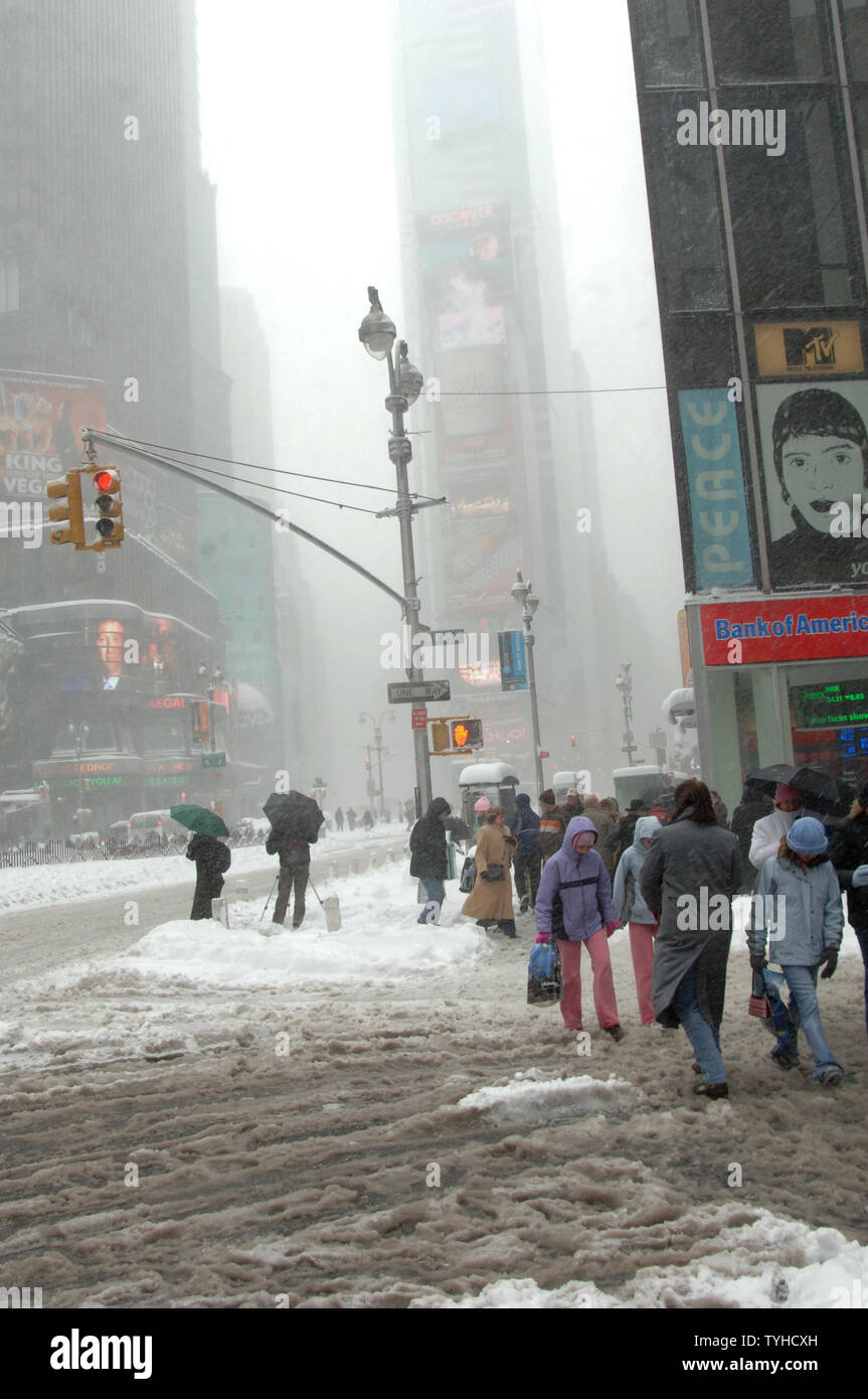 The well known view of New York's Times Square district is all but ...