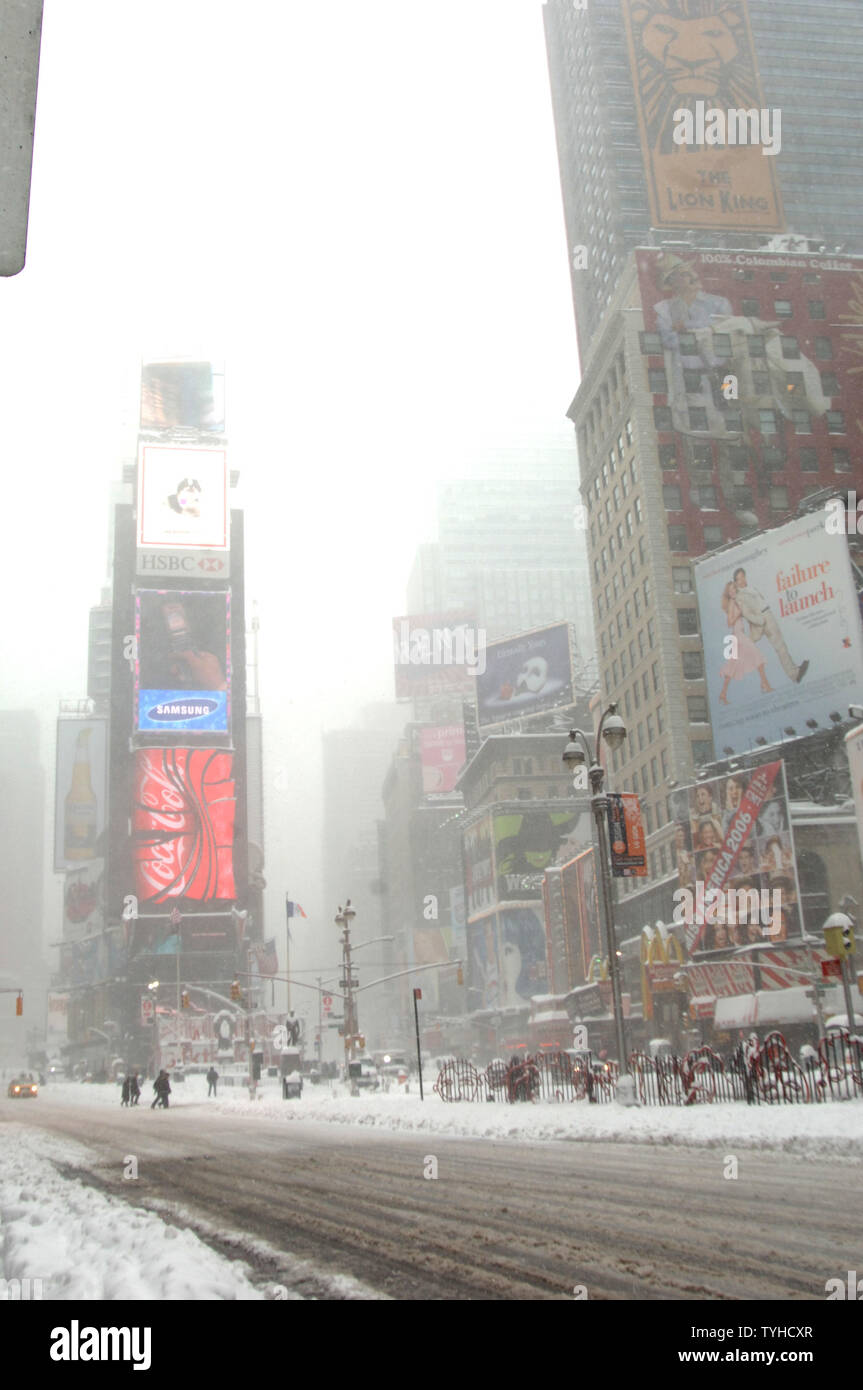 The well known view of New York's Times Square district is all but ...
