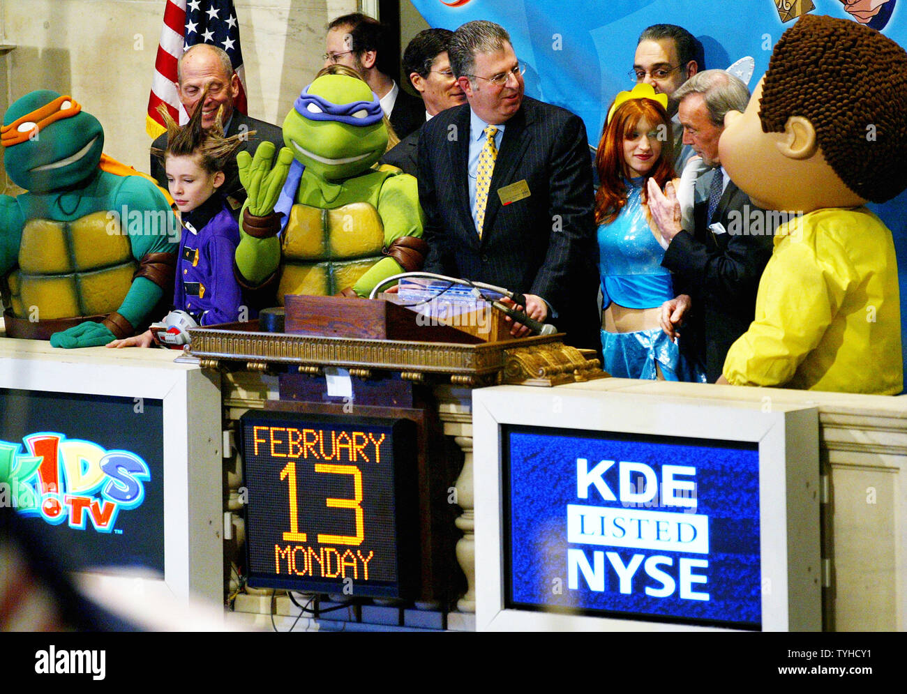 Alfred Kahn, center, chairman and CEO of 4 Kids Entertainment, is ...