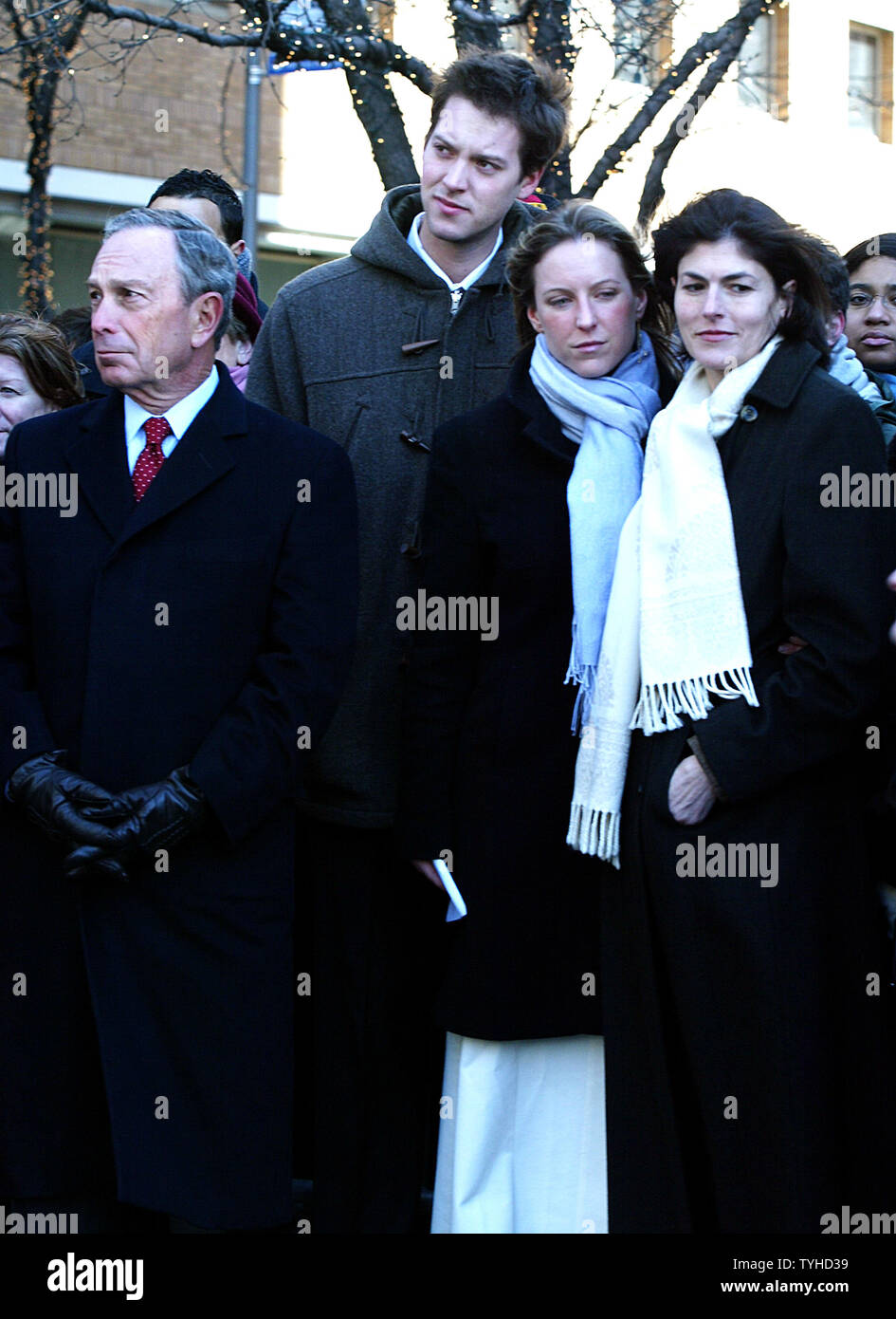 New York City Mayor Michael Bloomberg (left) with Peter Jennings' son ...