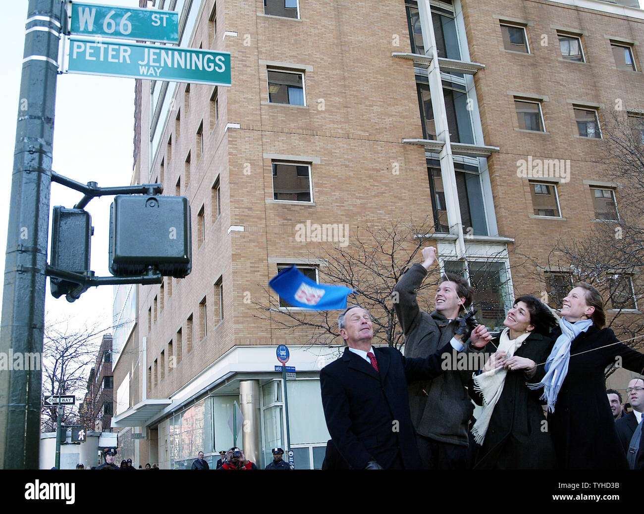 New York City Mayor Michael Bloomberg (left) with Peter Jennings' son ...