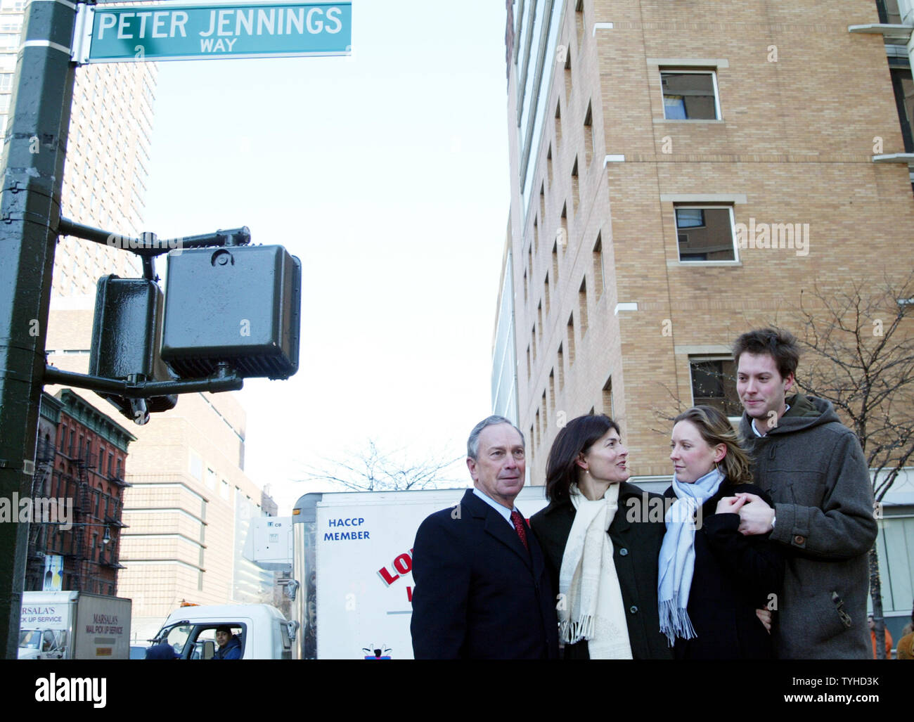New York City Mayor Michael Bloomberg (left), Peter Jennings widow ...