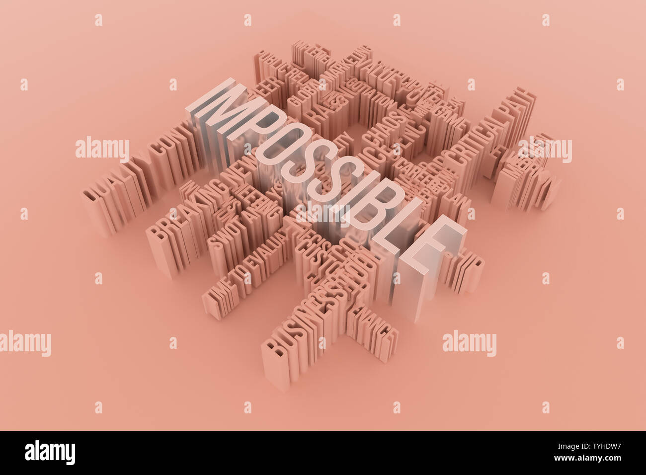 Impossible, business keyword and words cloud. For web page or design ...
