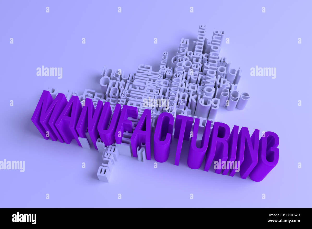 Manufacturing, business keyword and words cloud. For web page or design ...