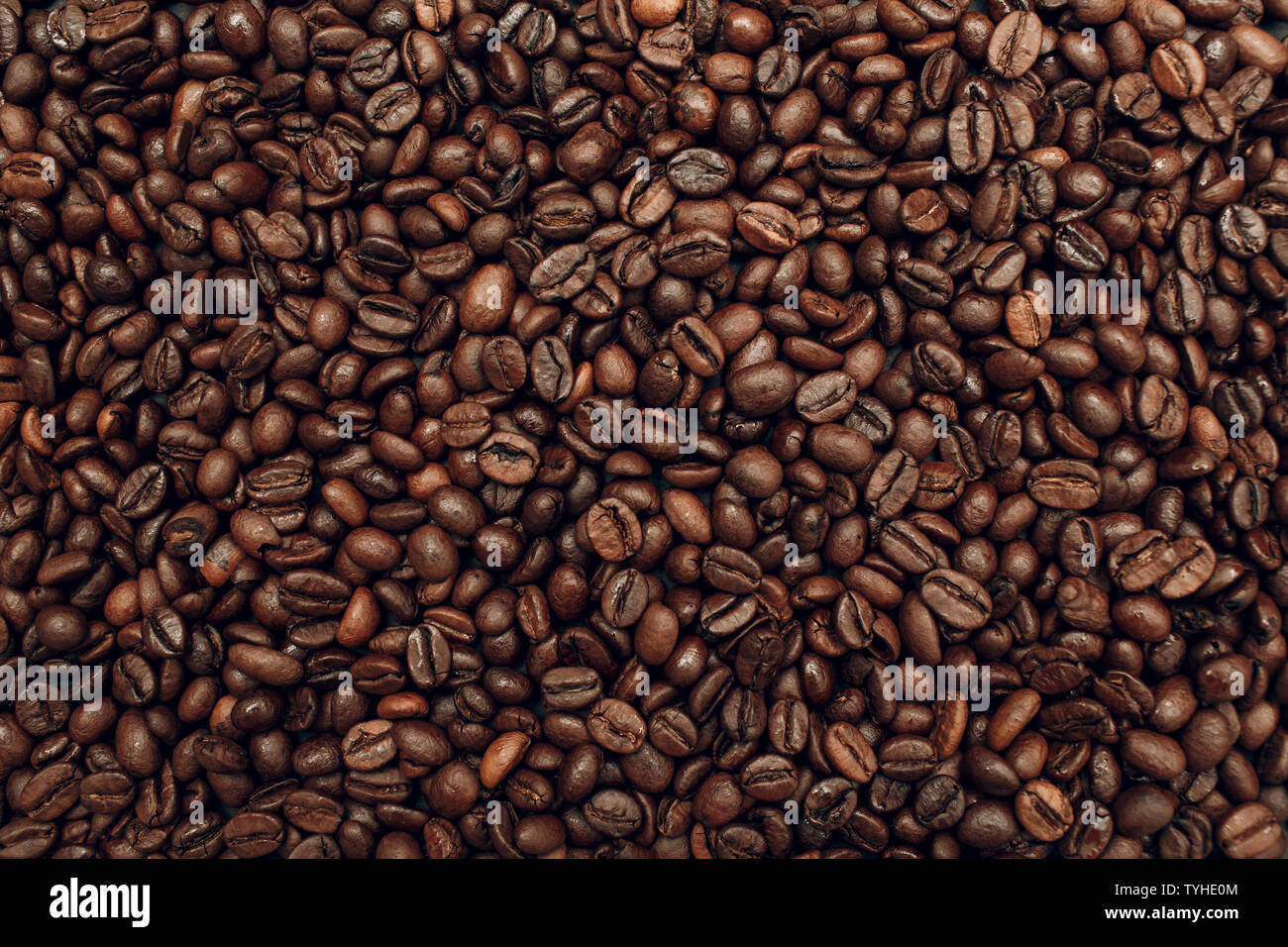 Roasted coffee beans brown seeds texture background wallpaper Stock ...