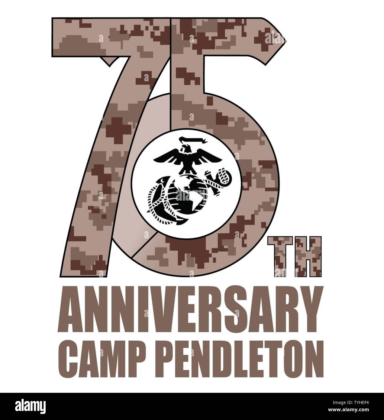 75th Anniversary Camp Pendleton Logo High Resolution Stock Photography ...