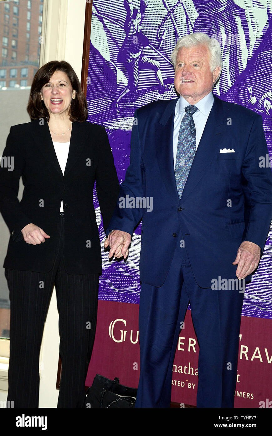 Senator Edward M "Ted" Kennedy and wife Vicki pose for pictures before ...