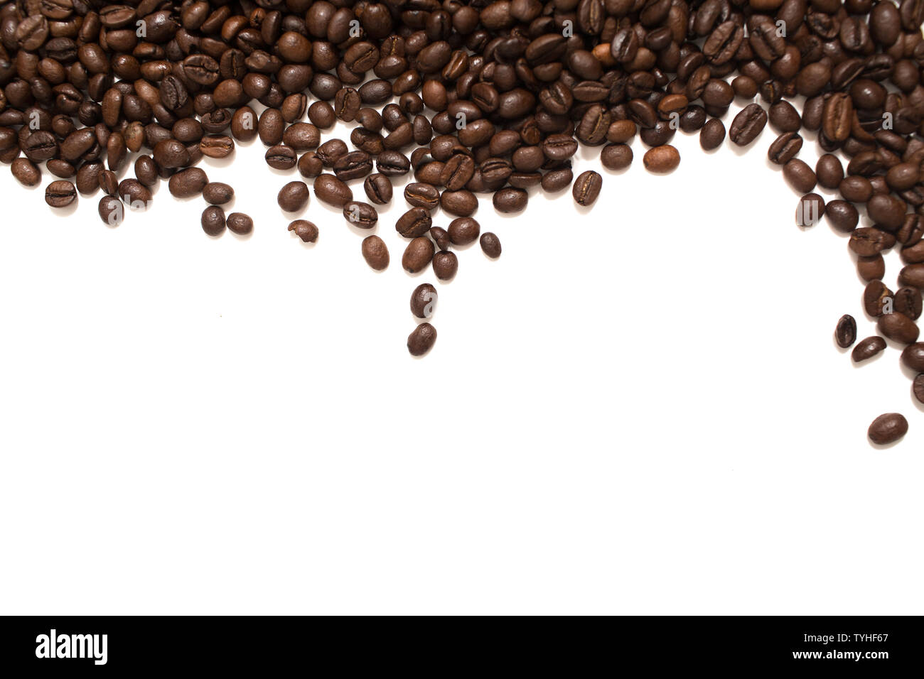 Coffee grains on white background. Isolated Stock Photo - Alamy