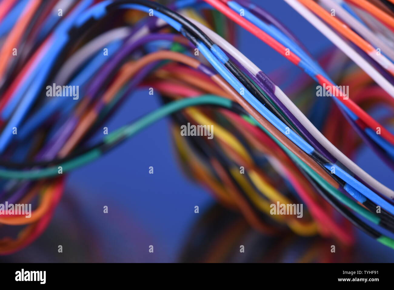 Colorful electrical cables Stock Photo - Alamy