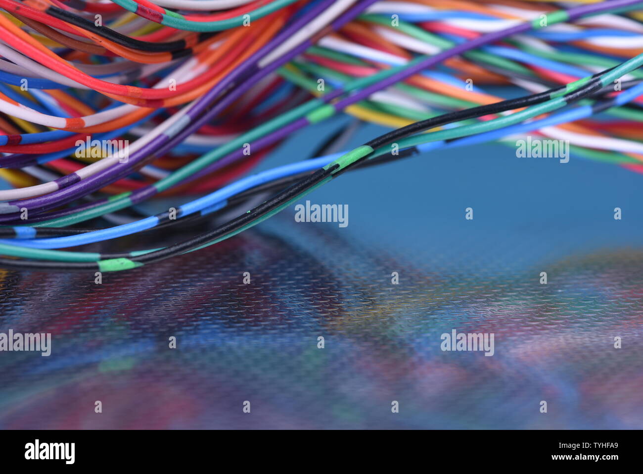 Colorful electrical cables Stock Photo - Alamy