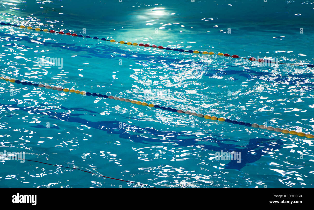 Walkways in the swimming pool. Sport and leisure concept Stock Photo ...