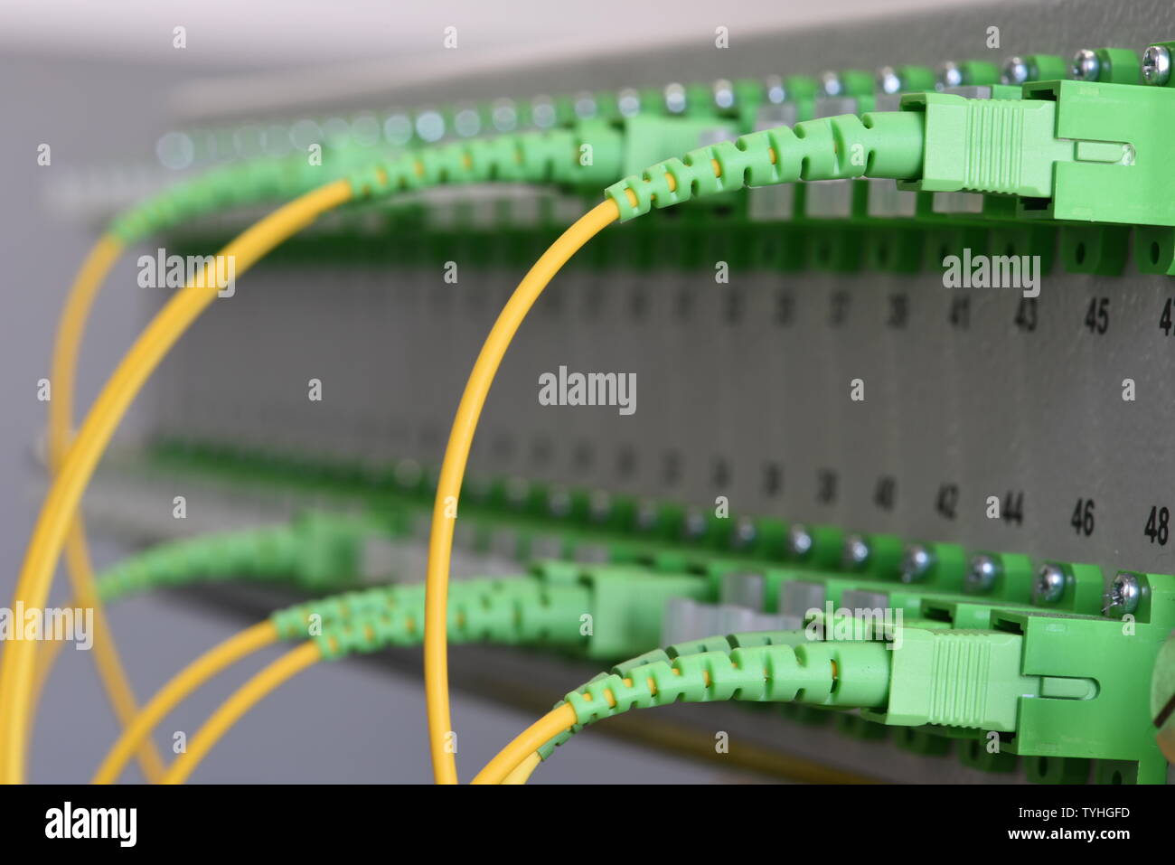 Optical distribution frame with optic cables at gigabit passive optical ...