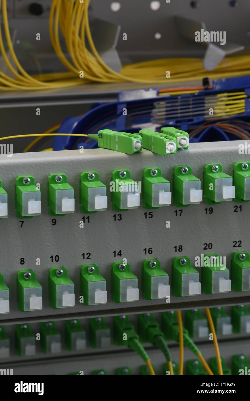 Optical Distribution Frame of FTTH Network Stock Photo - Alamy