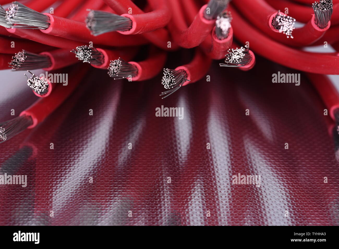 Electrical power cable wiring Stock Photo - Alamy