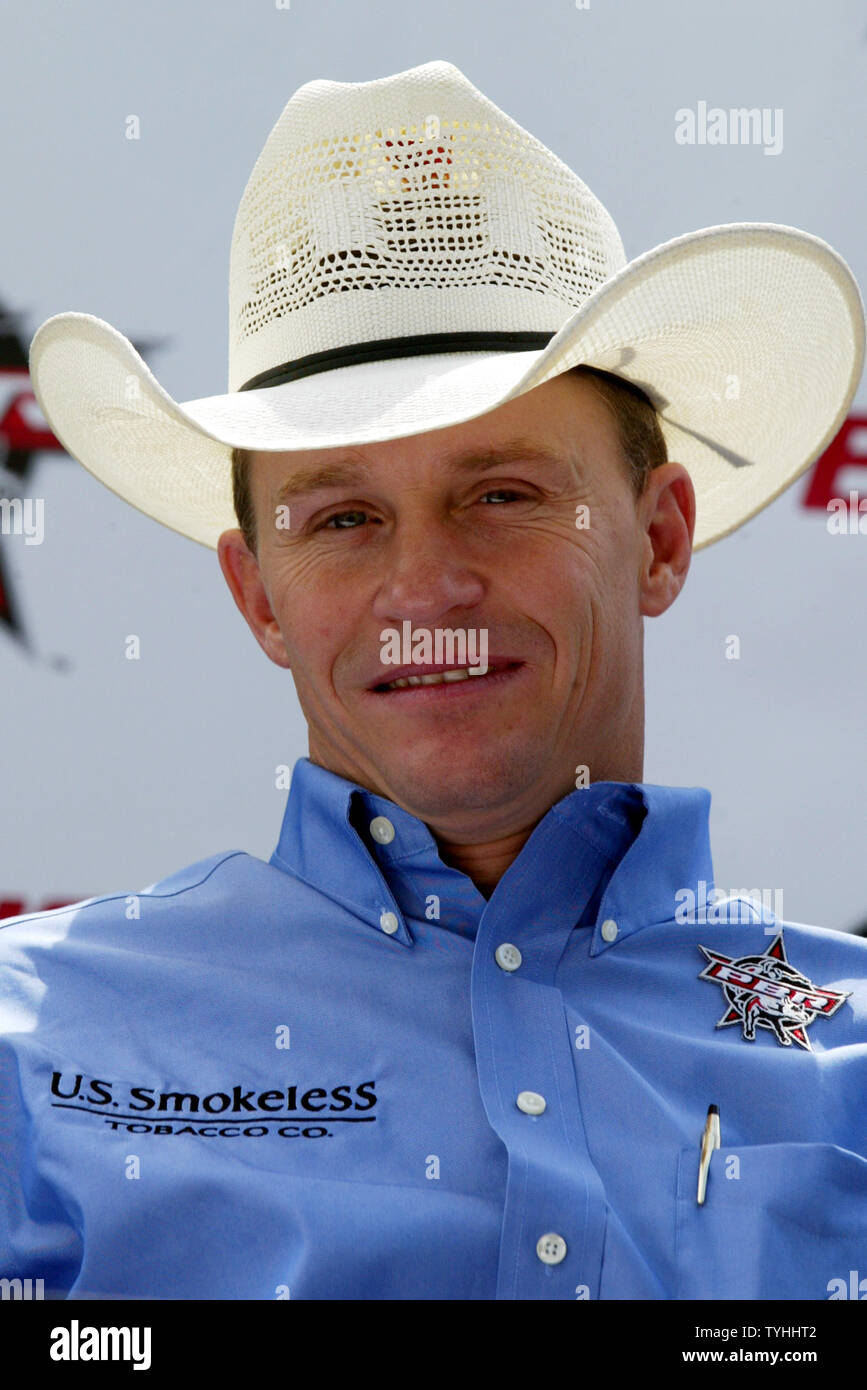 Ty Murray attends the Professional Bull Riders press conference ...